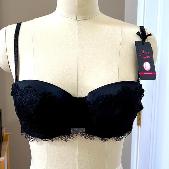 Diesel | Intimates & Sleepwear | Nwt Diesel Bra 36 D Black Lace Push Up ...